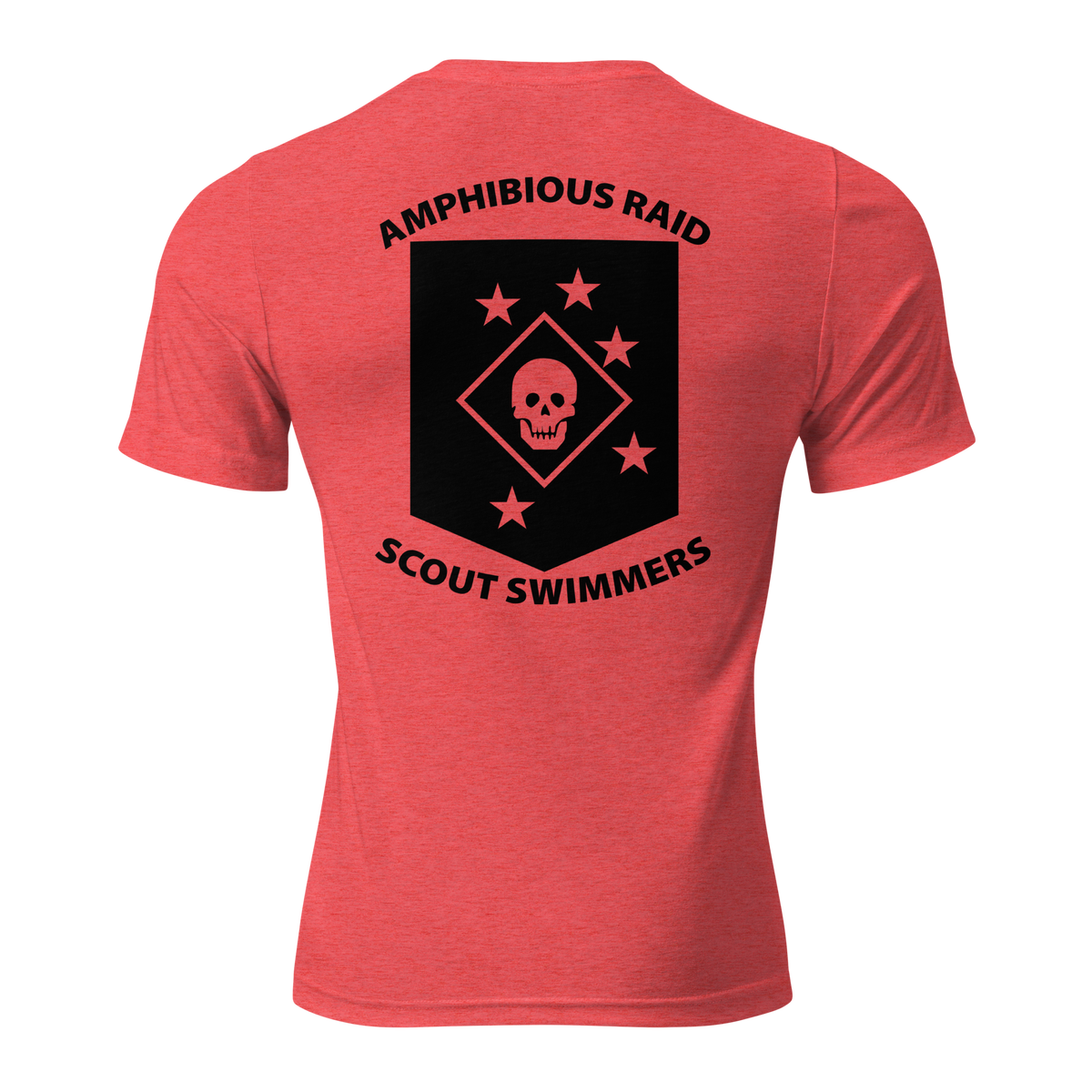 AMPHIBIOUS RAIDS SCOUT SWIMMERS BLACK PRINT TRI-BLEND T-SHIRT – LARSOC ...